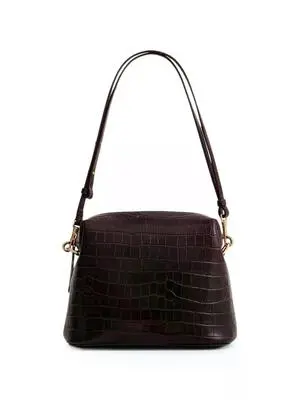 YU MEI Ch'lita Crocodile-embossed Shoulder Bag - Brown
