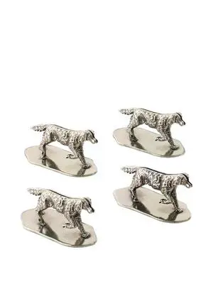 Ralph Lauren Eastman Dog Placecard Holders - Silver