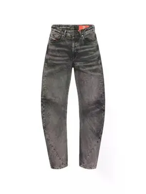 DIESEL® Faded Curved-leg Jeans
