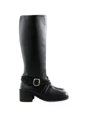 Hereu Braided-strap Leather Boots