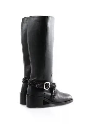 Hereu Braided-strap Leather Boots