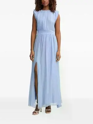HAVEONE Pleated Side-slit Maxi Dress