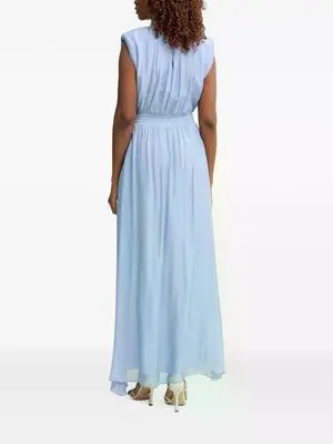 HAVEONE Pleated Side-slit Maxi Dress