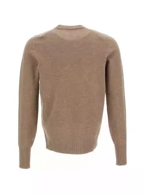 DRUMOHR Crew-neck Lambswool Sweater - Neutrals