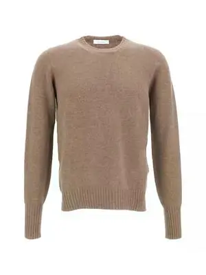 DRUMOHR Crew-neck Lambswool Sweater - Neutrals