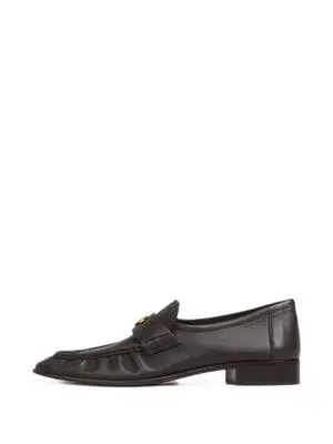Chloé Letti Heart-motif Leather Loafers - Brown