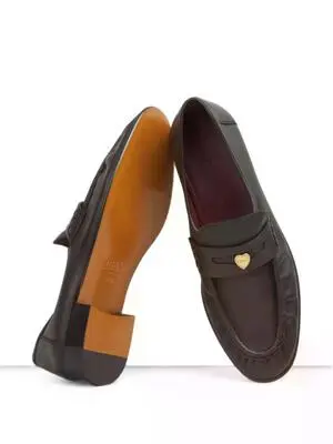 Chloé Letti Heart-motif Leather Loafers