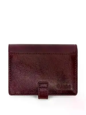 GANNI Sue Slim Card Holder - Red