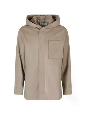 PAOLO PECORA Hooded Jacket - Neutrals