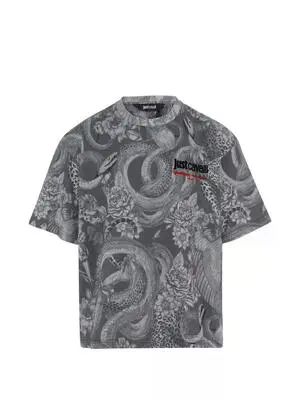 Just Cavalli Animal-print Logo-print T-shirt