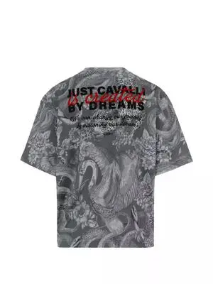 Just Cavalli Animal-print Logo-print T-shirt