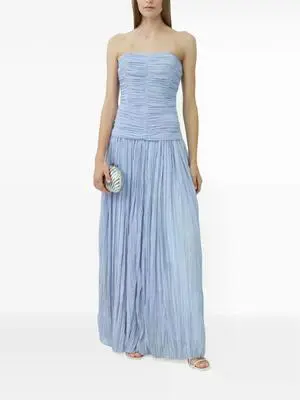 Simkhai Danielle Crinkle-jersey Bustier Maxi Gown Dress