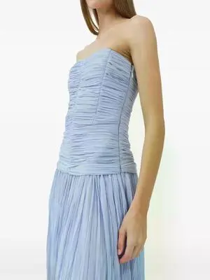 Simkhai Danielle Crinkle-jersey Bustier Maxi Gown Dress