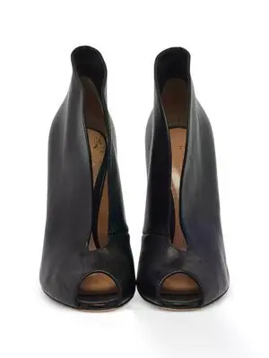 GIANVITO ROSSI Vamp Peep-toe Ankle Boots - Black