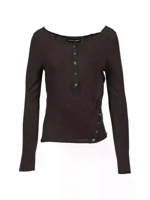 VACANT ARCHIVE Lenny Henley-neck T-shirt