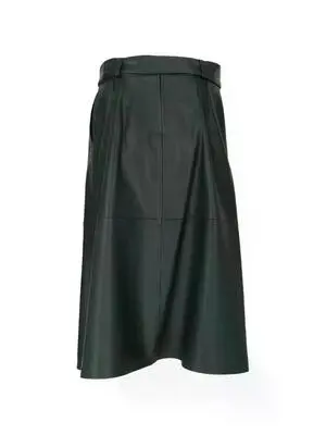 Isaia Belted Panelled Midi Skirt