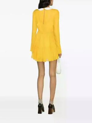 Gucci Collared Ruffled Mini Dress