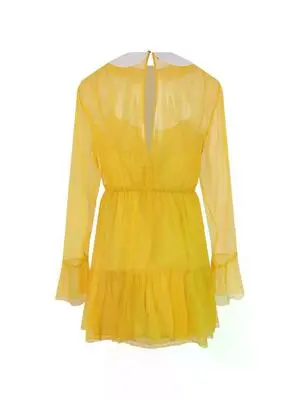 Gucci Collared Ruffled Mini Dress