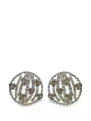 Magda Butrym Crystal-embellished Floral Earrings - Silver