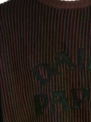 DAILY PAPER Mole Dias Logo-patch Ribbed-knit Sweater