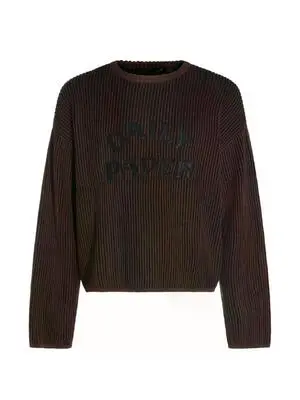DAILY PAPER Mole Dias Logo-patch Ribbed-knit Sweater