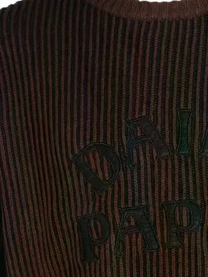 DAILY PAPER Mole Dias Logo-patch Ribbed-knit Sweater