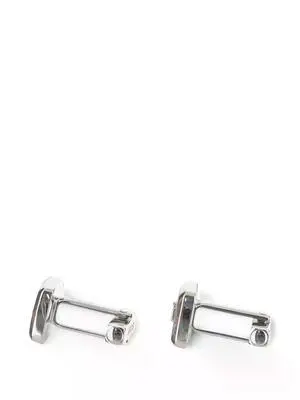 BOSS Monogram-plaque Stone-inlay Cufflinks