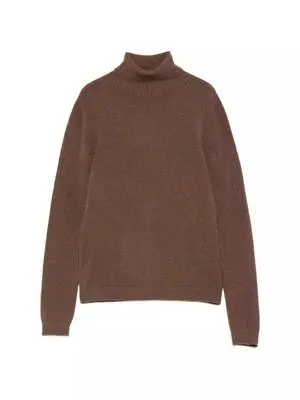 VELA SHOP Roll-neck Ribbed-trim Sweater - Brown
