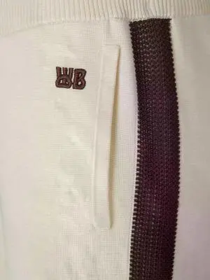 WALES BONNER Tide Logo-embroidered Side-stripe Track Pants - White