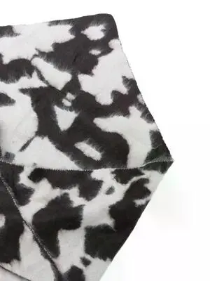 Guest In Residence Grizzly Cowhide Wild Rag Cow-print Cashmere Scarf - Brown