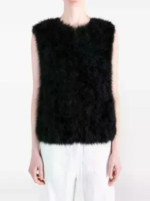 YVES SALOMON Feather-embellished Gilet