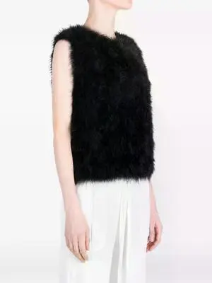 YVES SALOMON Feather-embellished Gilet