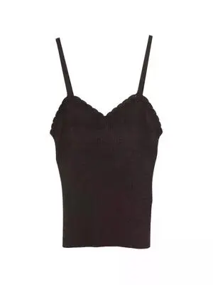 CORDERA Ribbed Scalloped Top