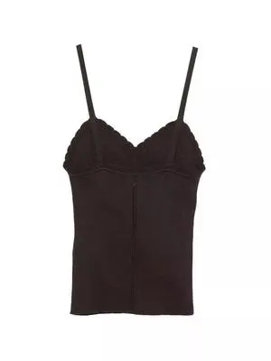 CORDERA Ribbed Scalloped Top