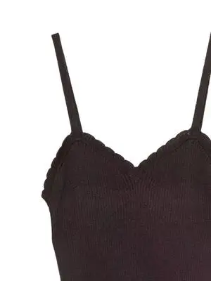 CORDERA Ribbed Scalloped Top