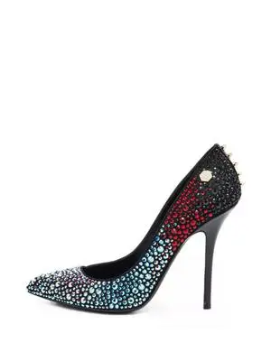 Philipp Plein Crystal-embellished Studded Pumps