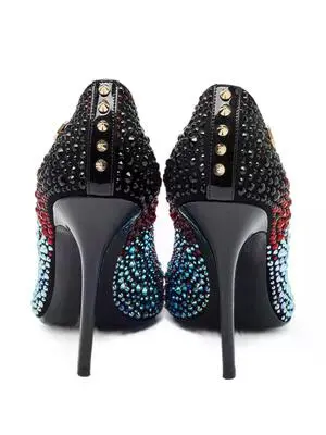 Philipp Plein Crystal-embellished Studded Pumps