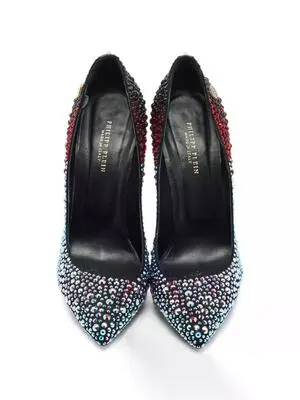 Philipp Plein Crystal-embellished Studded Pumps