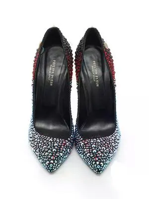 Philipp Plein Crystal-embellished Studded Pumps - Black