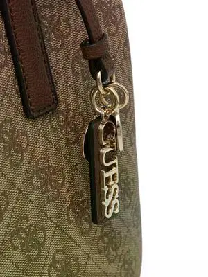 Guess Noelle Ii Logo-print Bag-charm Tote Bag