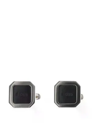 BOSS Logo-engraved Octagonal Cufflinks