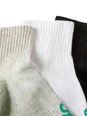 BENETTON Ribbed-knit Logo-embroidered Socks Pack - Neutrals