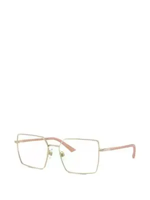 JIMMY CHOO Geometric-frame Glasses - Gold