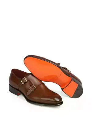 Santoni Double-buckle Monk-strap Shoes