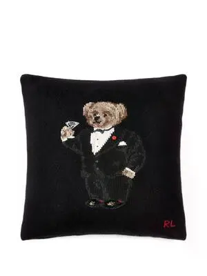 Ralph Lauren Martini Polo Bear Cushion - Black