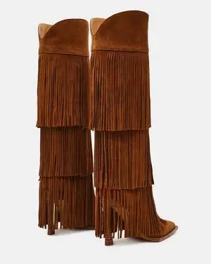 Steve Madden Kinzee Fringe Knee High Boots