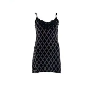 CHIARELLA Silver / Black Chispa Dress Black Shimmer