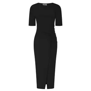 CELESTINE & MAE Latica Midi Dress In Navsoul