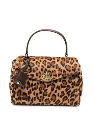 Ralph Lauren Satchel Bag Leopard Print "farrh