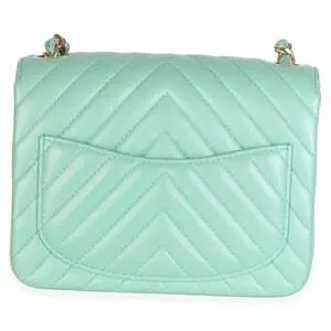 Chanel Light Chevron Lambskin Square Flap Bag